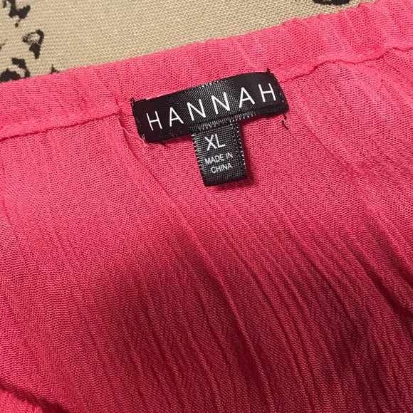 Hannah | Tops | Hannah Salmon Pink Bell Sleeve Peasant Top Xl | Poshmark